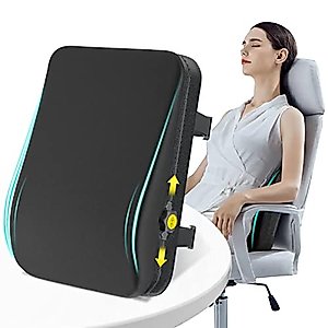 Lumbar Support Pillow for Office Chair,Support Point Adjustable Chair Back Support Pillow for Car, Office Chair Back Cushion Chair Cushion for Back Pain with 2 Adjustable Straps