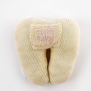 Mud Pie Knit Tooth Pillow, Pink, Small