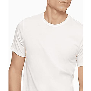 Calvin Klein Men's 100% Cotton T-Shirt Packs, Crewneck, Large, White, Pack of 5.