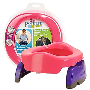 Kalencom Potette Plus 2-in-1 Travel Potty Trainer Seat Pink