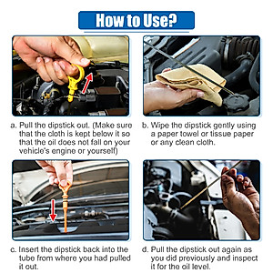 uxcell Engine Oil Level Indicator Dipstick for Volvo S60 2001-2009 for Volvo S80 2001-2006 for Volvo XC90 2003-2014 for Volvo XC90 2016-2022 No.8699543