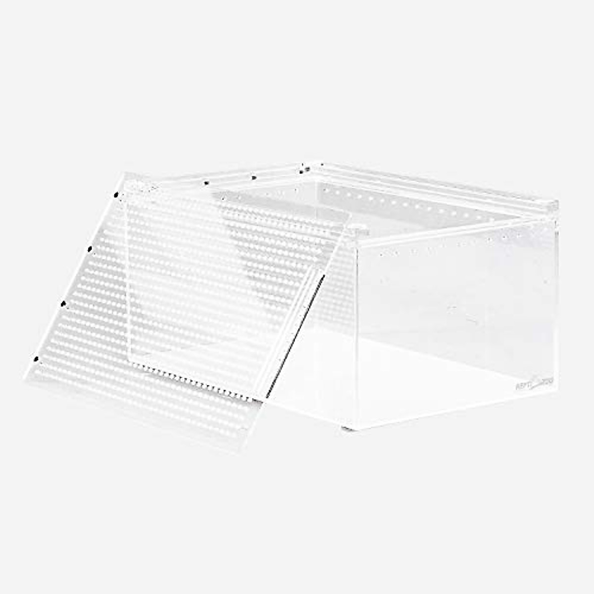 REPTI ZOO Magnetic Acrylic Breeding Enclosure, 12x8x6 Inch Flat Long Reptile Breeding Box Terrarium Cage for Tarantula Scorpion Sling Isopods Lizards Roach Invertebrates Insect Mantis