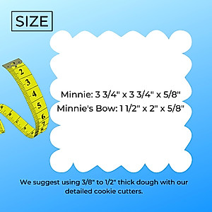 MINNIE MOUSE AND HER BOW CARTOON CHARACTER SET OF 2 SPECIAL OCCASION COOKIE CUTTERS 3D PRINTED MADE IN USA PR1539