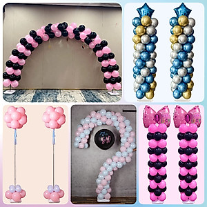 YALLOVE 4 Pack Water Weight Bags for Balloon Column Stand and Balloon Arch, Square Thickened Water Fillable Base for Party Supplies Accessories (Each 10 lb Weight)