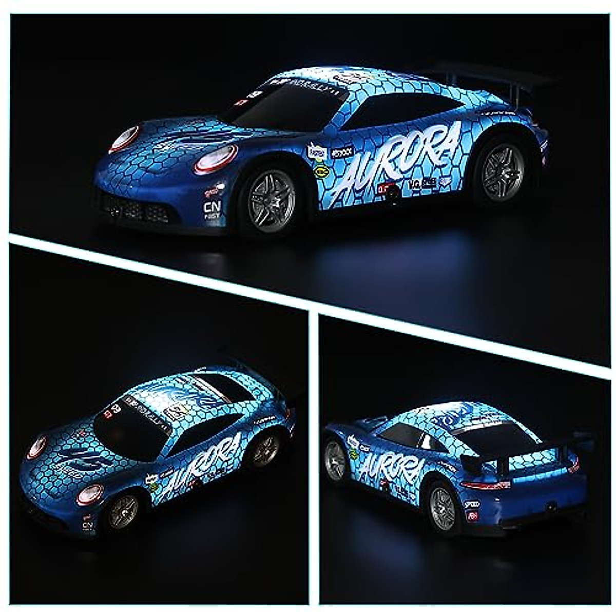 Remote Control Cars for 3-12 Years Old Boys, 1:22 Light Up Remote Control Racing Easter Kids Toys, Mini RC Racing Cars Boys Girls Cool Christmas Birthday Gift (Blue)