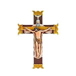 Joseph's Studio by Roman - Collection, 10.25" H Holy Trinity Crucifix, Made from Resin, High Level of Craftsmanship and Attention to Detail, Durable and Long Lasting