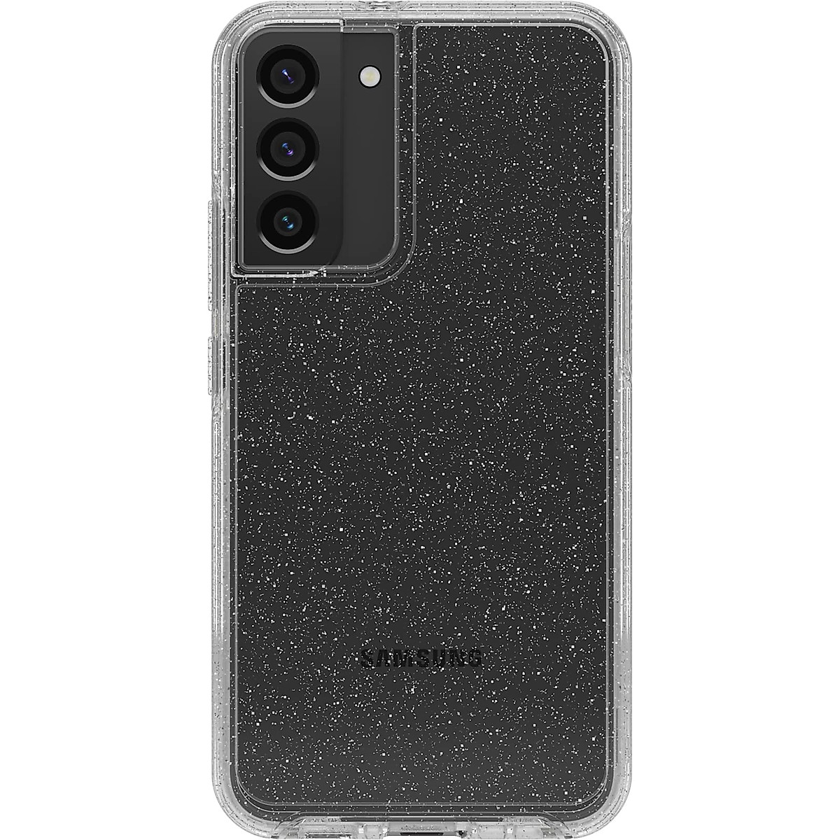 OtterBox Galaxy S22+ Symmetry Series Case - STARDUST (GLITTER/CLEAR), ultra-sleek, wireless charging compatible, raised edges protect camera & screen