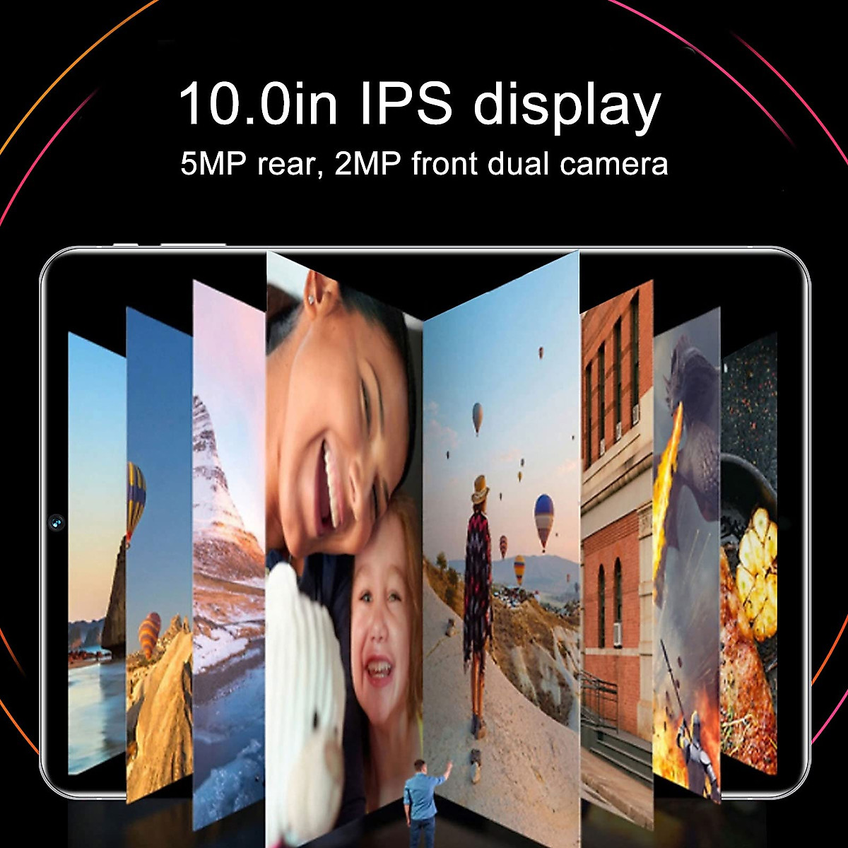 Cuifati 10in Tablet, HD Tablet for 10.0 4GRAM 64GROM 128G Expansion Octa Core CPU 2.5GHz, Dual SIM IPS Screen 5G Dual Band Tablet 100 to 240V (US Plug)