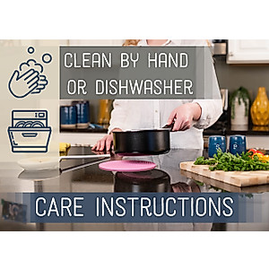 NAT & Jules Honeycomb Pattern 7 inch Silicone Round Kitchen Hot Pad Trivets Set of 4, Pink