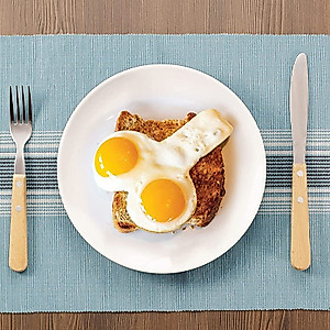 Tiydiygo 2PCS Funny Egg Fryer Mold Set, Egg Ring with Handle,Interesting Omelette Mold DIY Dine Food Making Tools for Breakfast Sandwich Biscuits Muffins Scones Bread