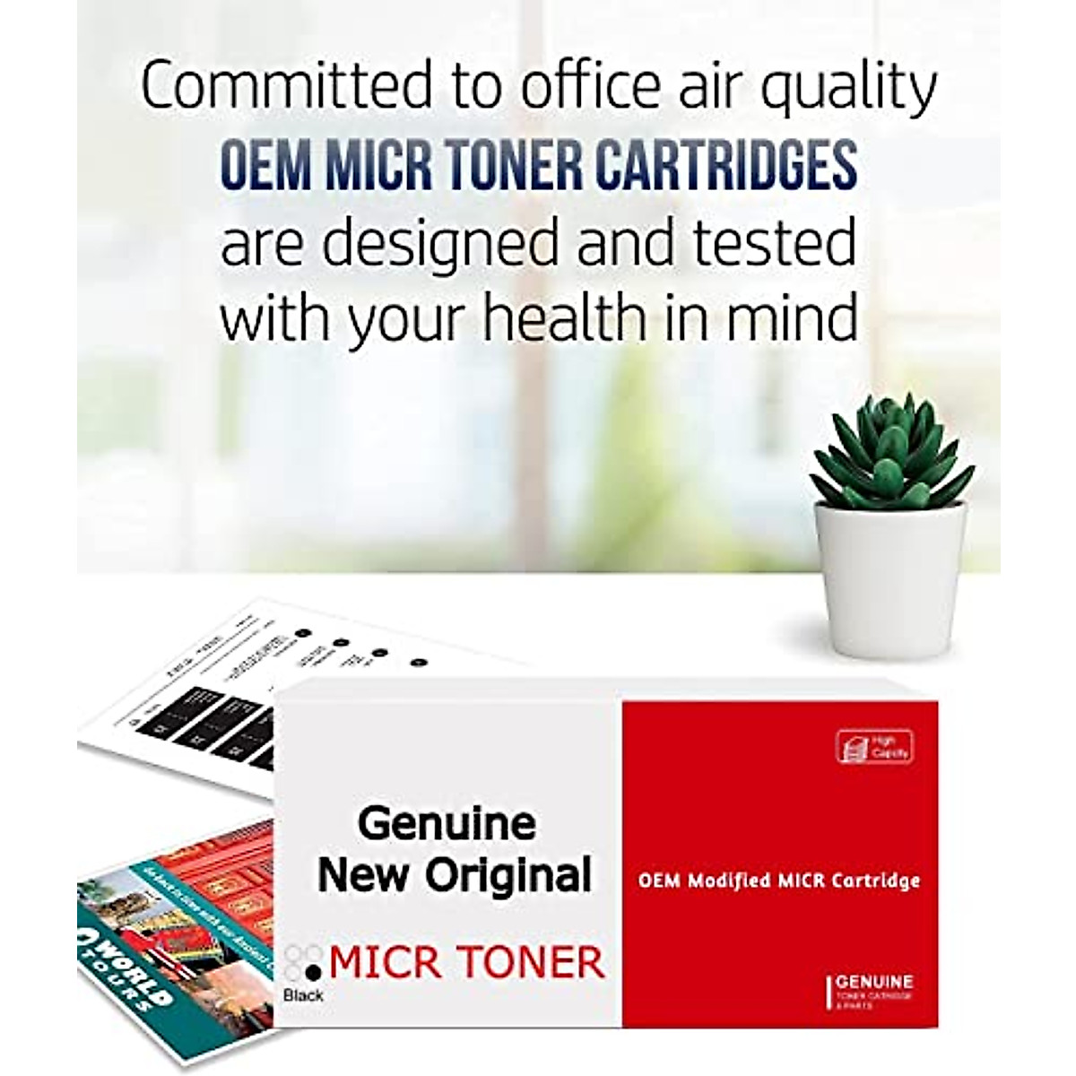 RT MF452dw Wireless Office Check Printer Bundle with 1 OEM Modified CRG 057 MICR Toner Cartridge for Printing Small Business and Personal Checks (2 Items)