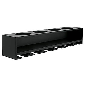 Kiera Grace Claret Wine Bottle & Glass Holder Shelf, 22.5", Black