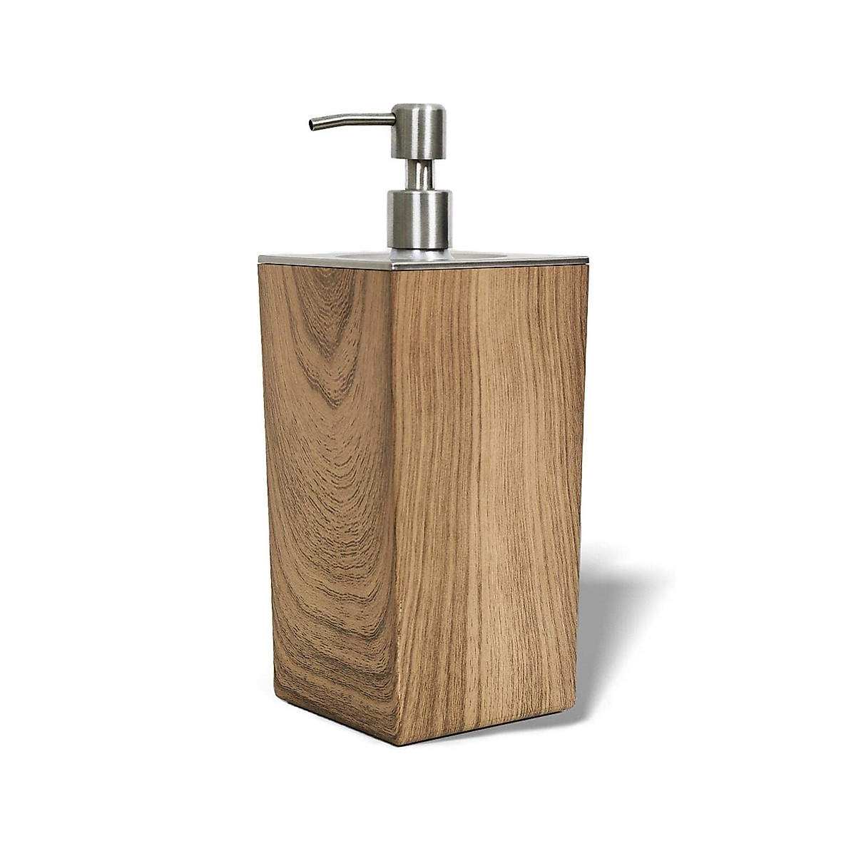 DERMALOGIC Massage Oil Warmer for Pro Spa Massage, Home Lotion Warmer with Aluminum Bottle Pump Set, Plug-in Oil Heater Beauty Salon Treatment Equipment, Light Wood