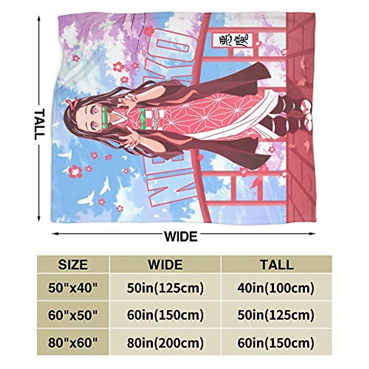 ixqekuc Anime Blanket Merch Ultra Soft Throw Blanket Warm Bed Blanket for Travelling Camping Living Room Sofa Bedroom Decor Gifts NO.4-50"x40"
