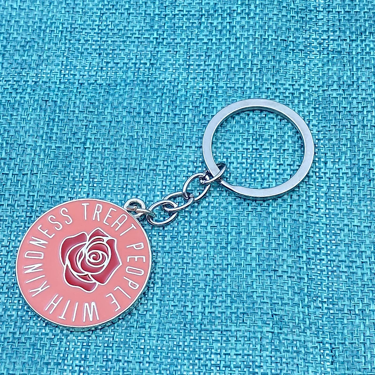 xyqcy One Direction Gift Treat People with Kindness Keychain for Harry Merch Fans Jewelry for Her & Him, Mother Daughter Sisters Friends Friendship, Birthday Valentines Anniversary Christmas