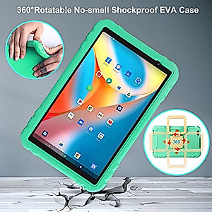 AOCWEI 2023 Tablet, 10 inch Android 11 Tablets with Octa-Core, 4GB RAM 64GB ROM, 8000 mAh Battery, Drop-Proof Case, HD IPS Touchscreen, WiFi, Bluetooth, GMS Certified, Split Screen - X500 (Green)