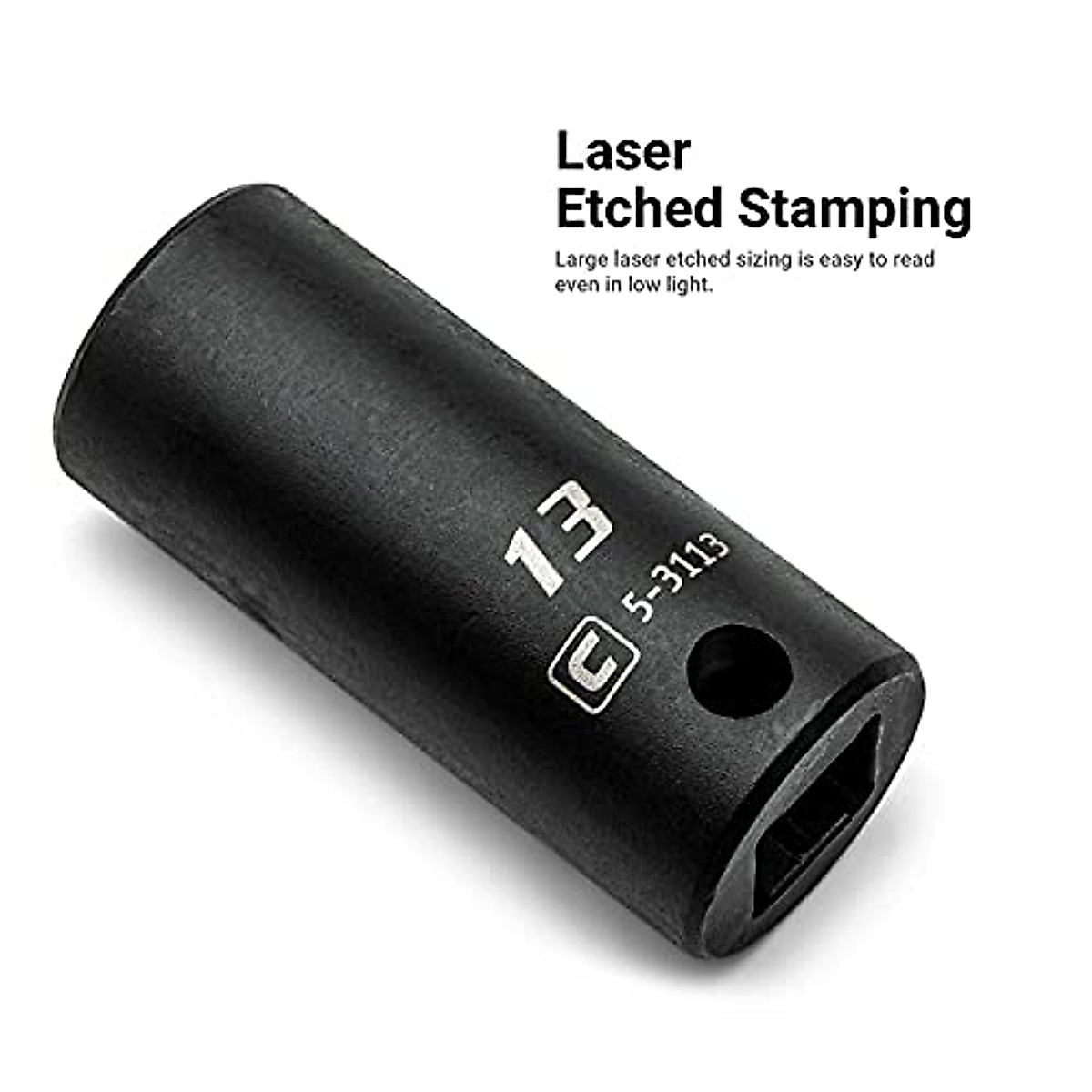 Capri Tools 3/8 in. Drive Shallow, Semi-Deep and Deep Impact Socket Set, Metric, 8 to 22 mm, 45-Piece