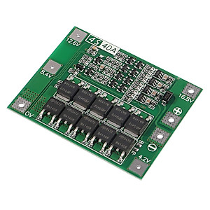 2Pack Enhanced 4S 40A 16.8V Li-ion Lithium Battery Protection Board PCB BMS Charger Protection Circuit Balance Charging Module for Drill Motor Motorcycle Battery (4S 40A)