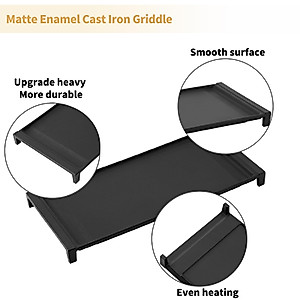 WB31X24738 Griddle Replacement Parts for GE Stove Parts WB31X24998 Top Griddle Plate General Electric Gas Range Parts Cast Iron Center Griddle JGS760SPSS JGB735SPSS Flat Top Pan 1 Pack