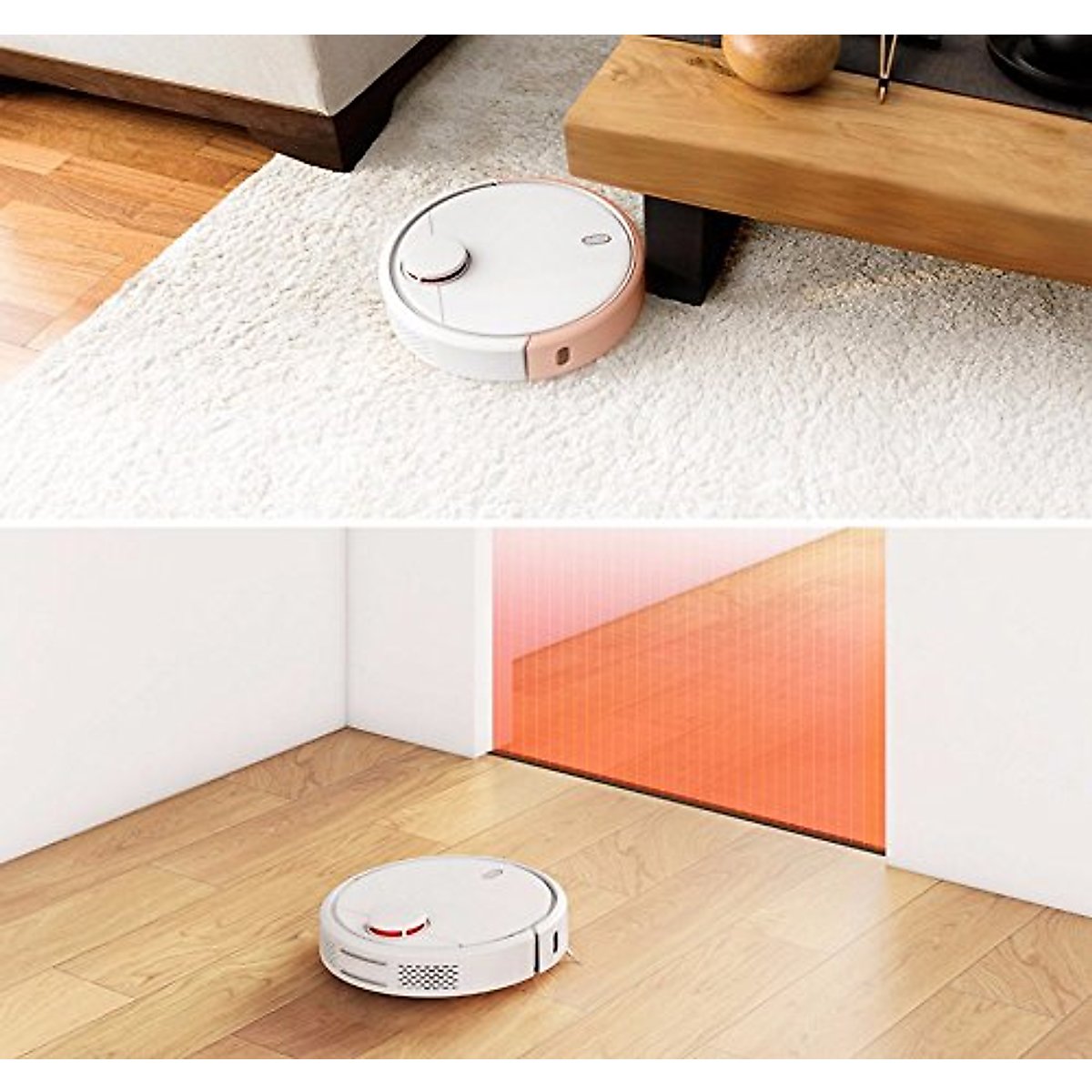 Xiaomi Mi Smart Automated Robot Vacuum Cleaner 1st Generation - Robotic Self-Charging, 5200mAh, 1800Pa Suction, App Control, Path Planning Vaccum Sweeper Easy for Hard Floor and Carpet