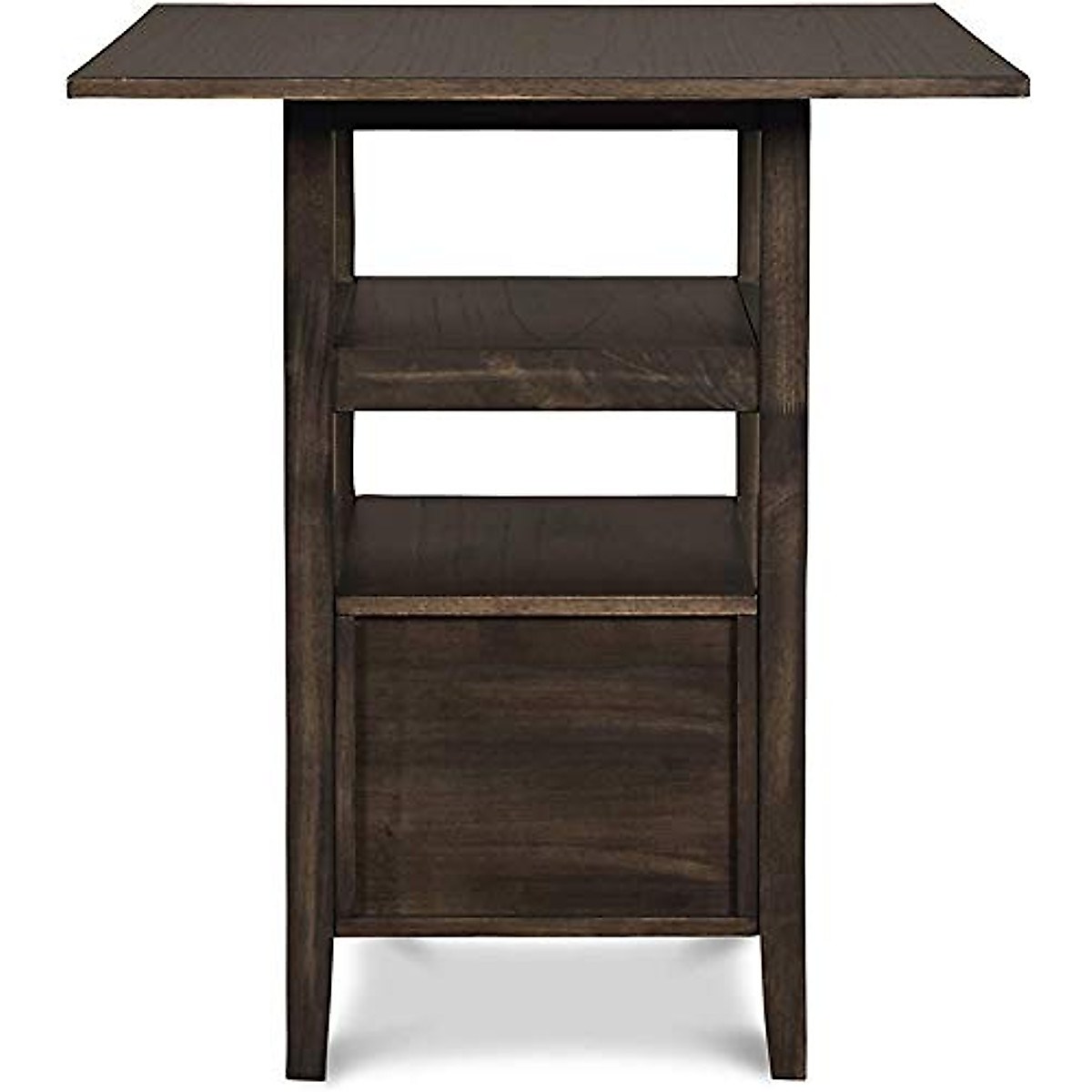 New Classic FURNITURE Derby Counter Dining Stool Set with 1 Table and 4 Chairs, Chocolate