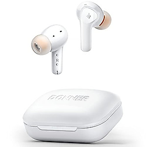 Donner Noise Cancelling Wireless Earbuds, Bluetooth 5.2 Earphones with 5 x EarTips, 4 Mic Clear Calls, 12mm Drivers, App for Custom EQ, 32H Playtime, Fast Charging, Transparency - Dobuds ONE,White