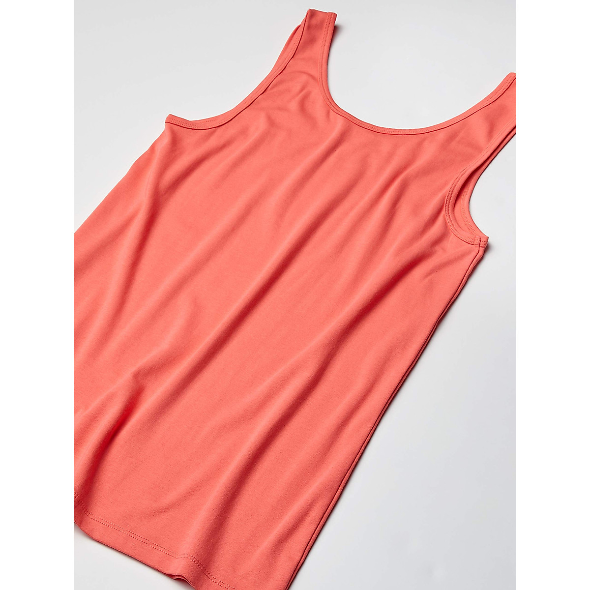 Amazon Essentials Women's Slim-Fit Tank, Pack of 2, Coral Pink/Pink, Medium