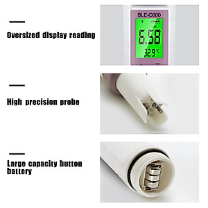 Viprh 7 in 1 PH EC Conductivity TDS Salinity ORP SG BT Meter Tester Measures