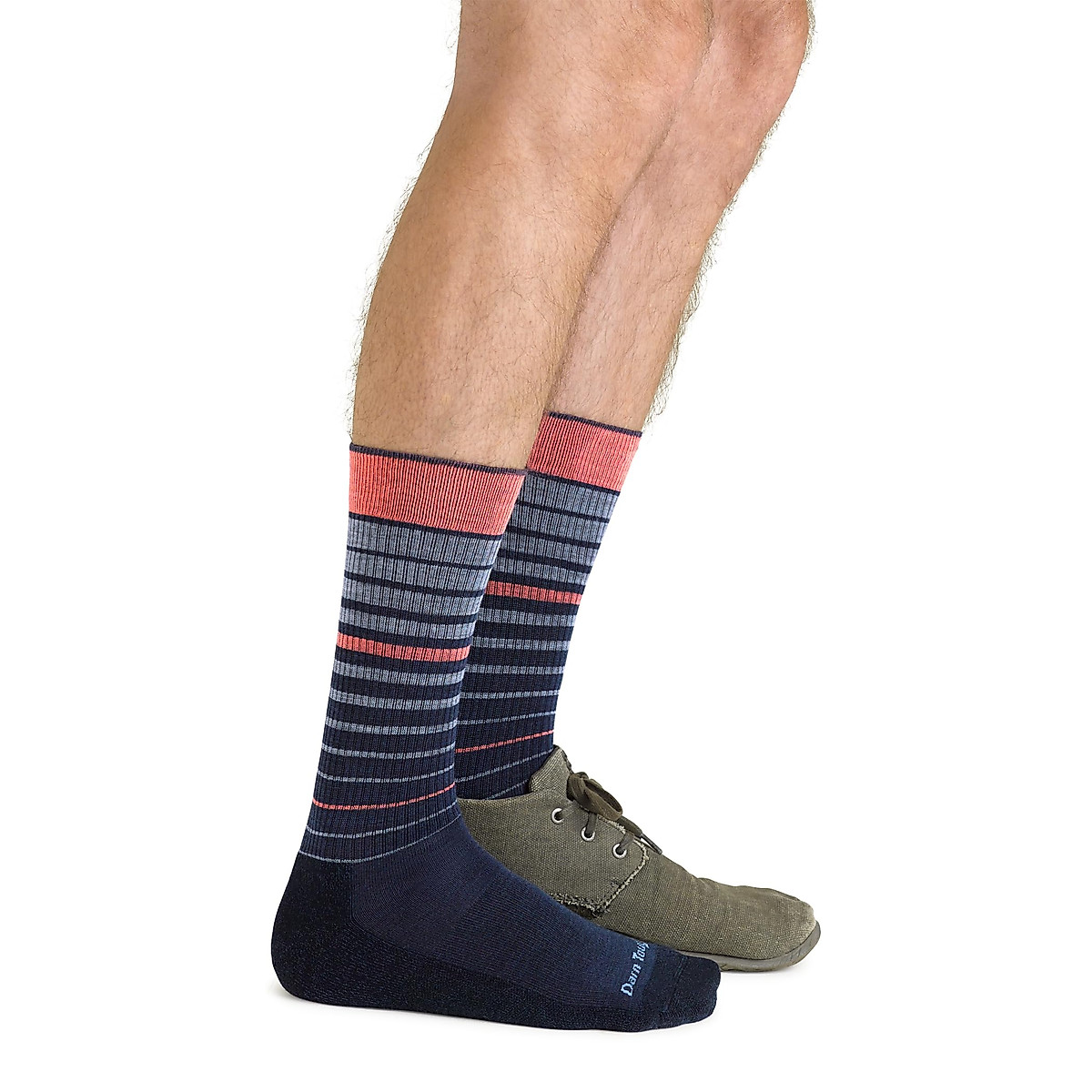 Darn Tough Vermont Frequency Crew Lightweight with Cushion Dark Teal LG (US 10-12)