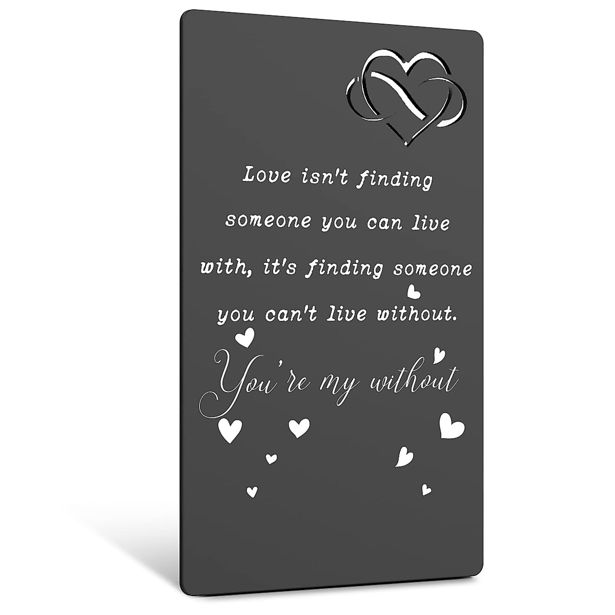 Vivopisew Wallet Card Gifts for Him Wallet Card Insert for Husband Hubby Boyfriend Anniversary Wallet Card Insert for Groom Fiance Wedding for Birthday Graduation Boyfriend Gift Idea (black) VCD34