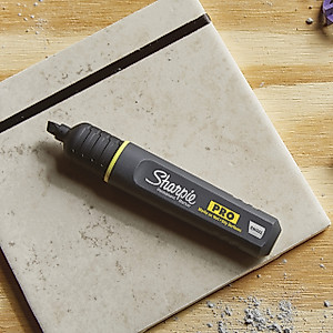 SHARPIE PRO Permanent Marker, Medium, Chisel Tip, Black, 2-Count (2018330)