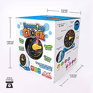 BEST LEARNING Learning Clock - Educational Talking Learn to Tell Time Teaching Light-Up Toy with Quiz and Music Sleep Mode - Toddlers & Kids Ages 3, 4, 5, 6 Years Old Boy and Girl Gift Present