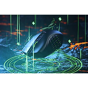 Razer Naga Pro - Modular Wireless Gaming Mouse with Interchangeable Side Panels (19 + 1 Programmable Buttons, Optical Mouse Switch, 20K DPI Focus+ Optical Sensor, 3 Swappable Side Plates) Black