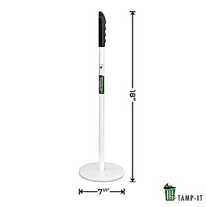 TAMP-IT Mighty Mini Manual Trash Compactor Frees Up Space in Bins, Receptacles, Dumpsters Reduce Trips to Dispose Trash Cost Effective (18" - 7 1/2" D)