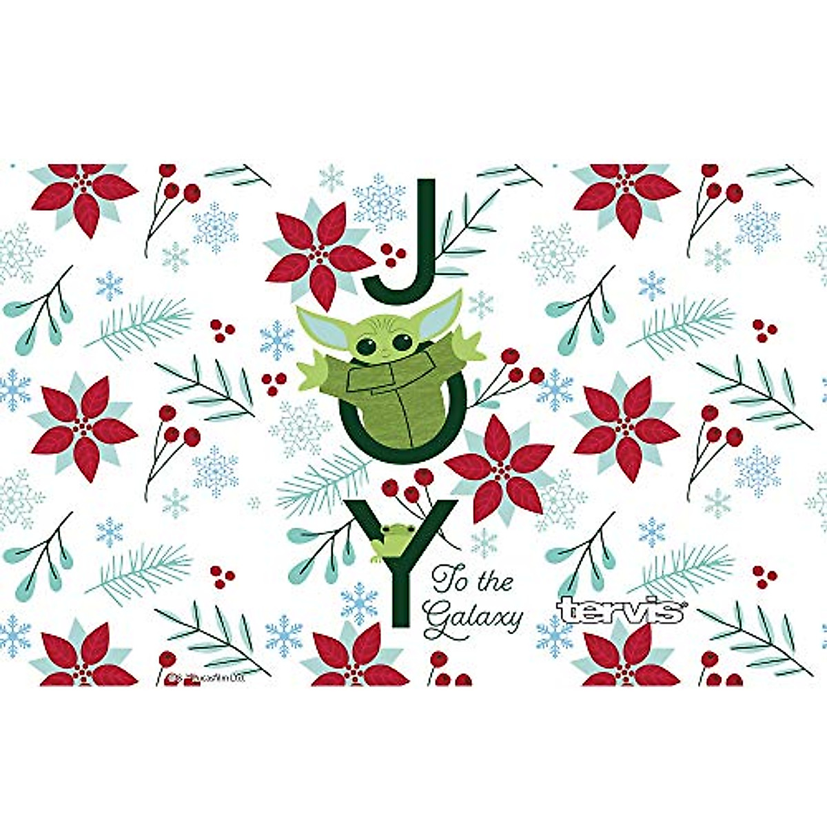 Tervis Triple Walled Star Wars - The Mandalorian Christmas Holiday Joy Insulated Tumbler Cup Keeps Drinks Cold & Hot, 20oz, Stainless Steel