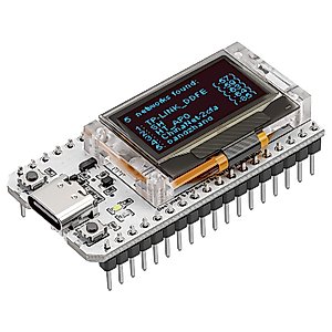 MakerFocus ESP32 OLED WiFi Kit V3 Integrated WiFi Bluetooth 2.4GHz PCB Antenna CP2102 Development Board with 0.96-inch OLED Display for Arduino Intelligent Scenes