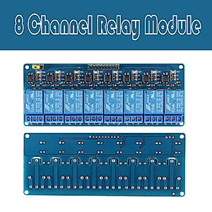 AEDIKO 2pcs 8 Channel Relay Module DC 12V Relay Module Board for DIY DSP AVR PIC ARM