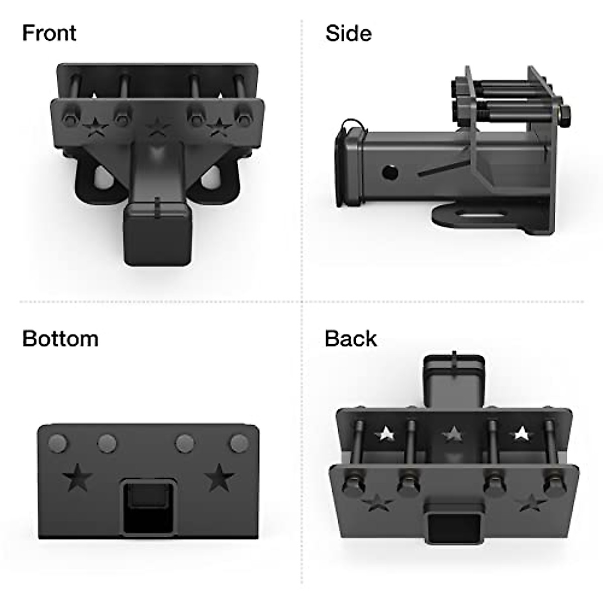 Sulythw Tow Trailer Hitch Receiver for Ford Bronco, Heavy Duty Class 3 2-Inch Receiver 2-Door 4-Door 2021 2022 with Trailer Hitch Receiver Cover(NOT for Bronco Sport)