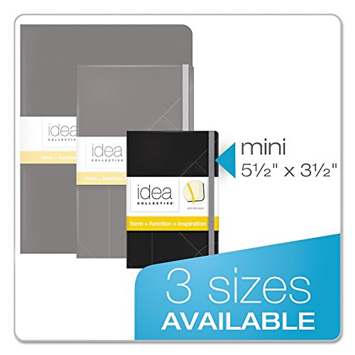 Oxford Idea Collective Mini Hardbound Journal, Black/Cream, 5.5 X3.5