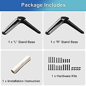 Base Stand Compatible with Onn Roku TV, Universal for Onn Roku 24" 32" 40" 43" 50" TV 100012585 100002458 100005842 100012590 ONA43UB19E04 with Screws and Instruction, Easy to Install