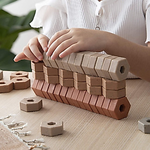 Guidecraft Little Pavers - 60 pc. Set: Block Builders Set for Construction and Stacking