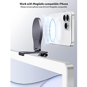 Stouchi Continuity Camera Mount for Desktop Monitor, iMac Compatible iPhone Webcam Mount with Mag-Safe for Mac Desktops and Displays, Apple TV 4K