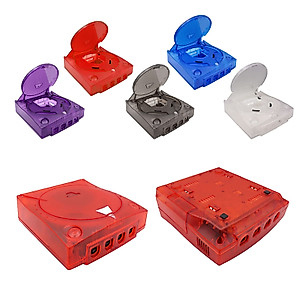 Kingjinglo Plastic Housing Shell Replacement Translucent Case for SEGA Dreamcast DC Console Game Console Box for SEGA Dreamcast DC, Black