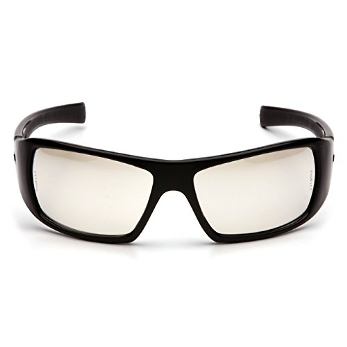 Pyramex Goliath Safety Eyewear, Black Frame, Indoor/Outdoor Mirror Lens