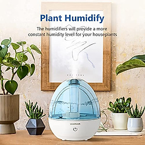 UCAREAIR Ultrasonic Cool Mist Humidifiers for Bedroom,2L Humidifiers for Home, 28dB Whisper-Quiet Air Humidifiers for Baby Nursery, 360°Rotation Nozzle, Up to 30 Hours, Auto Shut-Off, Night Light