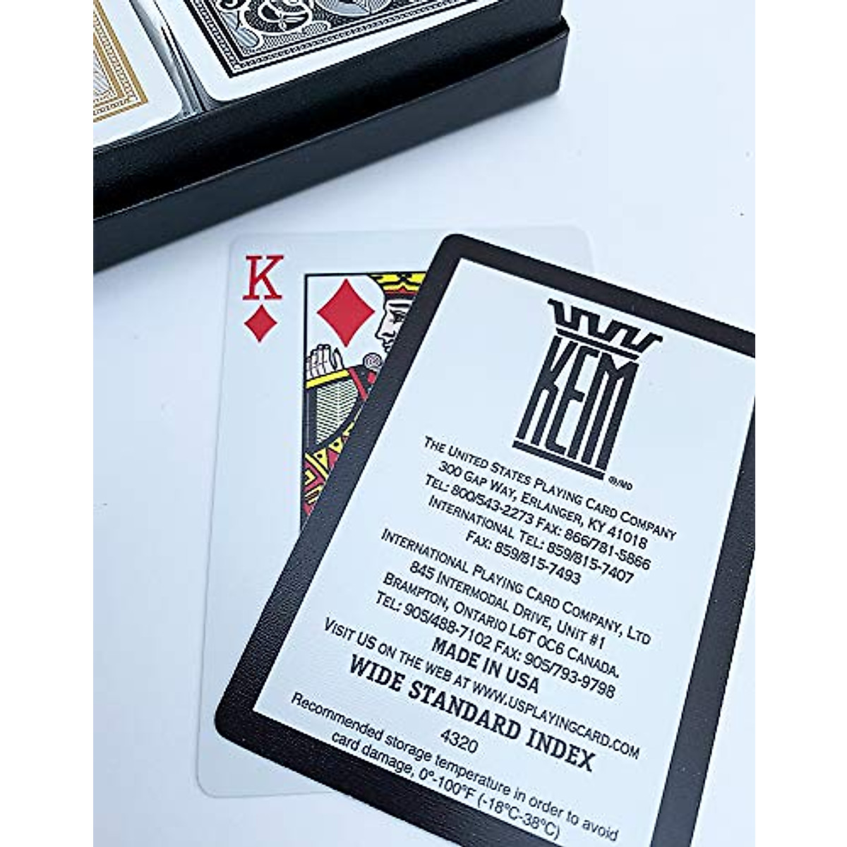 KEM Arrow Black and Gold, Poker Size- Standard Index Playing Cards (Pack of 2) - 1017399