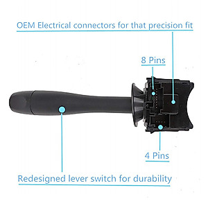 Turn Signal Switch - Compatible with 2004-2012 Chevy Malibu, 2005-2011 Pontiac G6, 2007-2009 Saturn Aura - Replace D6253E, 20940369, SW8004 - Headlamp Dimmer Switch Blinker Lever