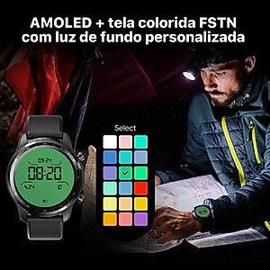 Ticwatch Pro 3 Ultra GPS Smartwatch Qualcomm SDW4100 and Mobvoi Dual Processor System Wear OS Smart Watch for Men Fatigue Assessment 3-45 Days Battery NFC Mic Speaker iOS Android Compatible