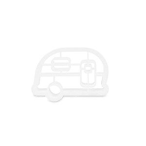Camco 53369 Life Is Better at the Campsite Cookie Cutters - Perfect for Making Decorative Cookies - Includes (1) Campfire and (1) RV Cookie Cutter , White