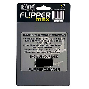 FL!PPER Flipper MAX Magnetic Aquarium Fish Tank Cleaner ABS Replacement Blades - Straight Edge 5-Pack - Acrylic Tanks